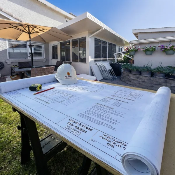 Turnkey Enclosed Patio Fountain Valley CA | Papaya Construction